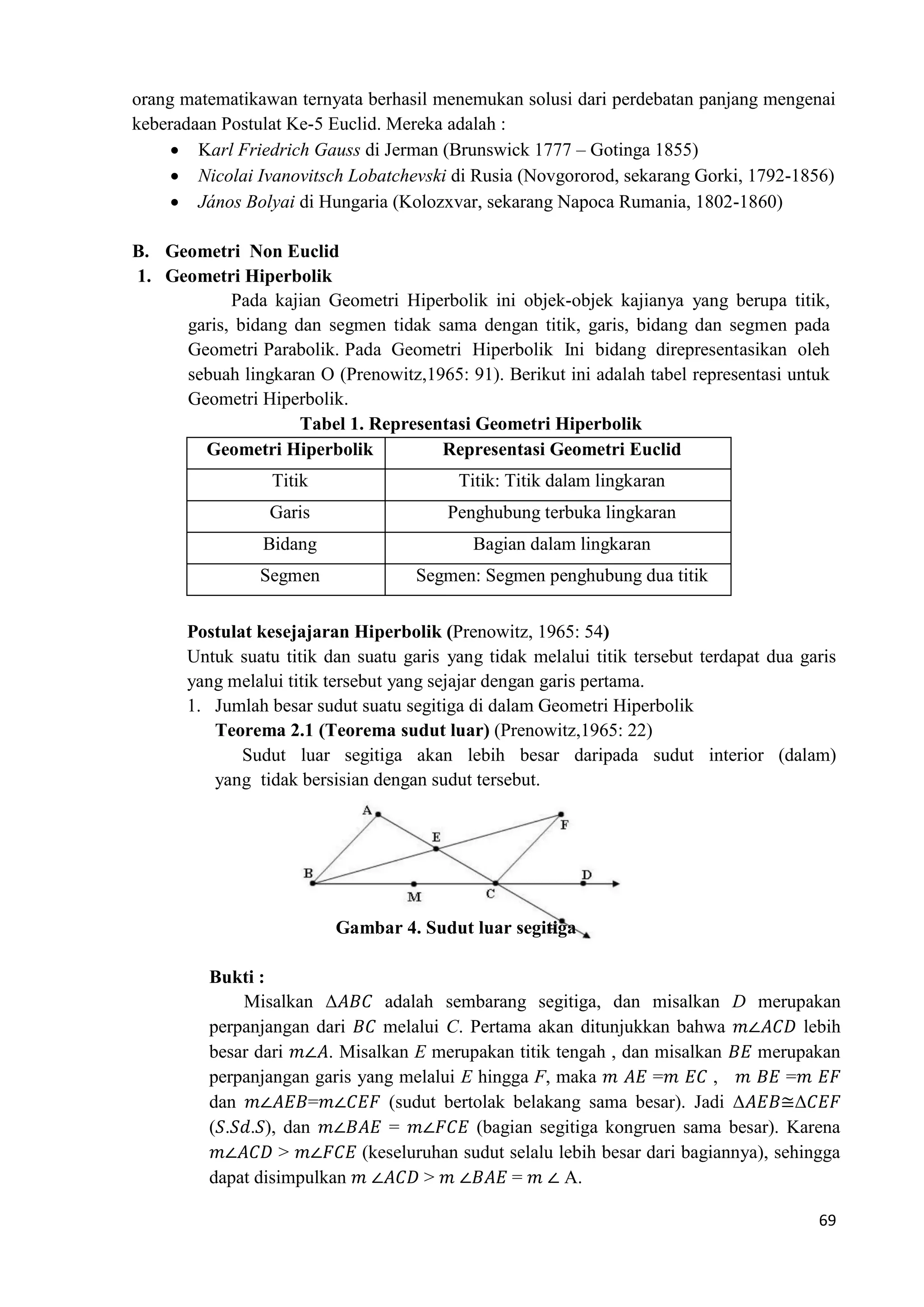 Resume geometri non euclid | PDF
