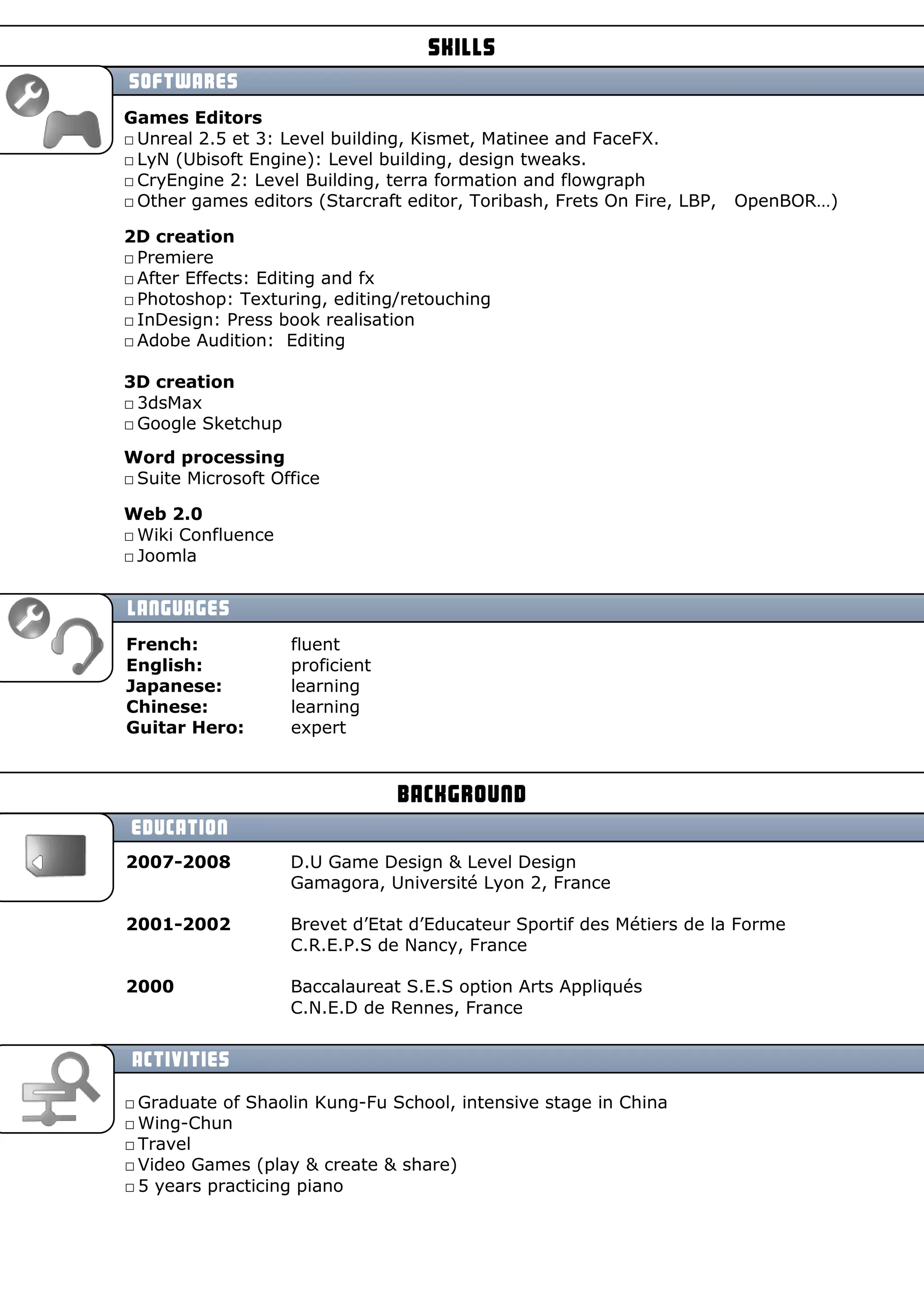 Resume Greg Benazech | PDF