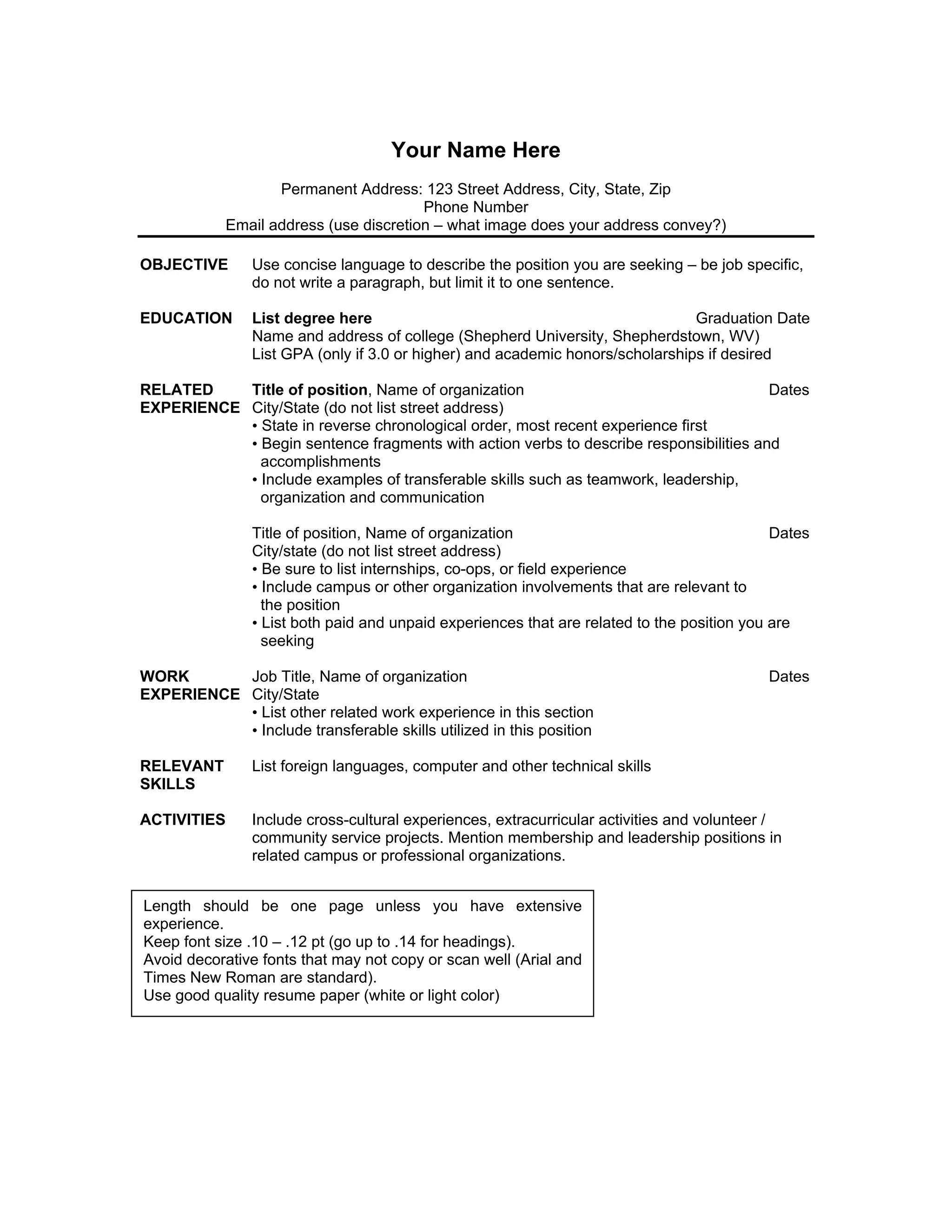 Resume Guide | PDF | Resume Writing and Advice | Job Search
