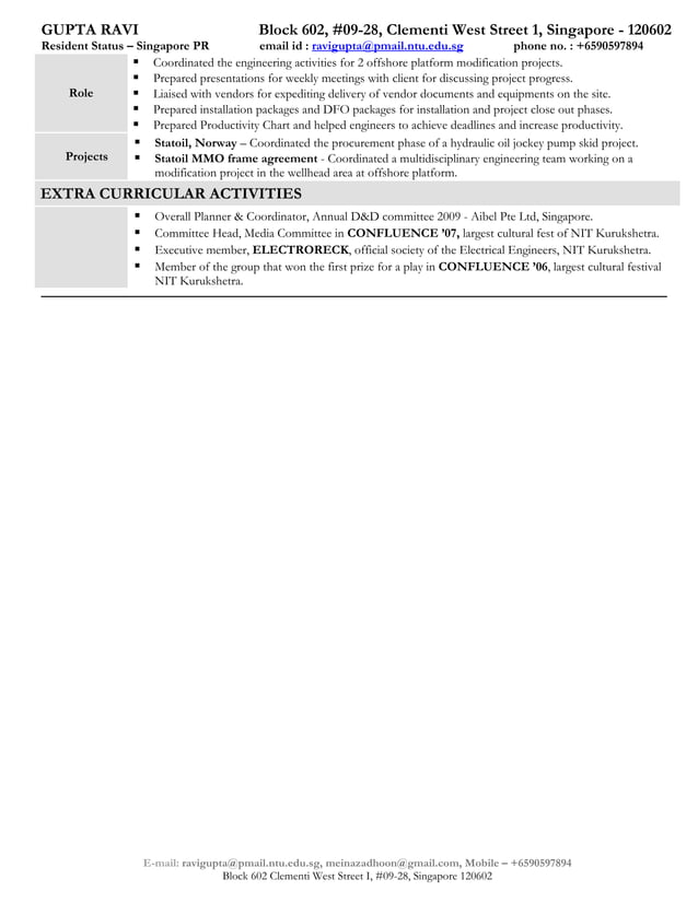 Resume Gupta Ravi | DOC