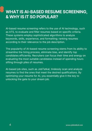 Resume hacks 5 tips to beat AI screening tools and get noticed | PDF ...