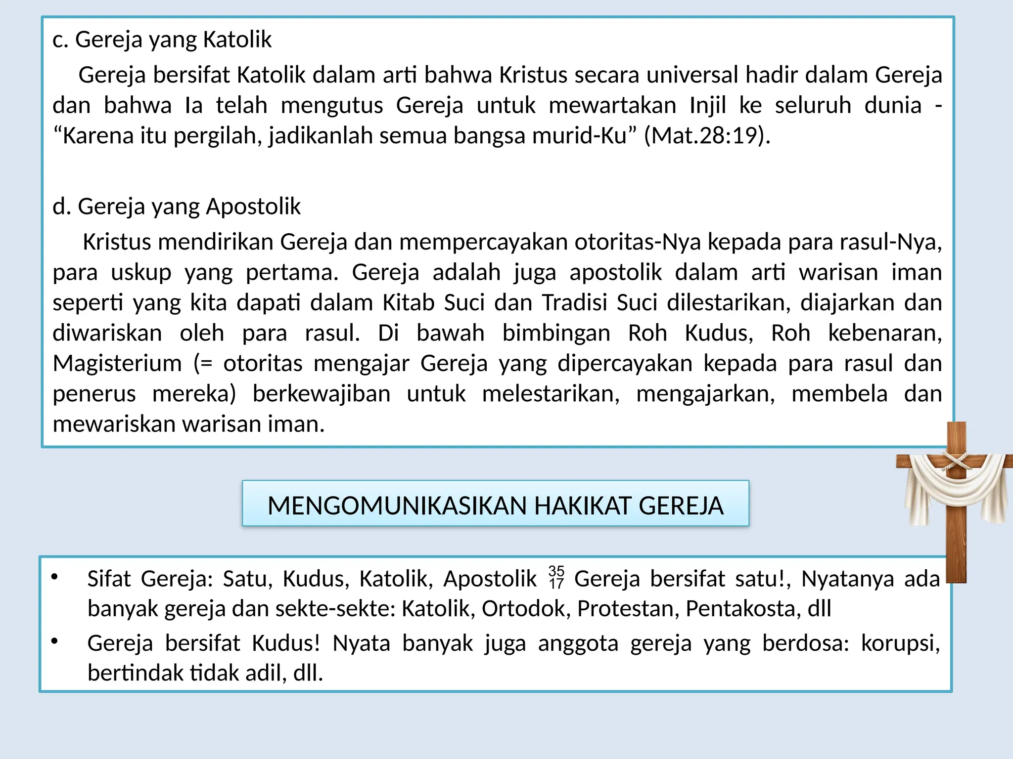 RESUME HAKIKAT GEREJA sebagai pedoman hidup | PPT