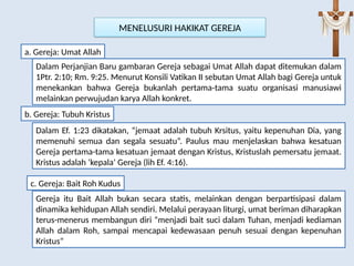 RESUME HAKIKAT GEREJA sebagai pedoman hidup | PPTX