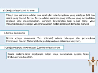 RESUME HAKIKAT GEREJA sebagai pedoman hidup | PPT