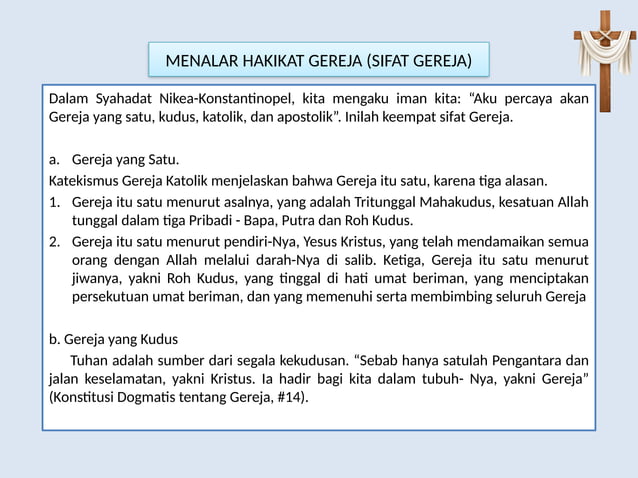 RESUME HAKIKAT GEREJA sebagai pedoman hidup | PPT