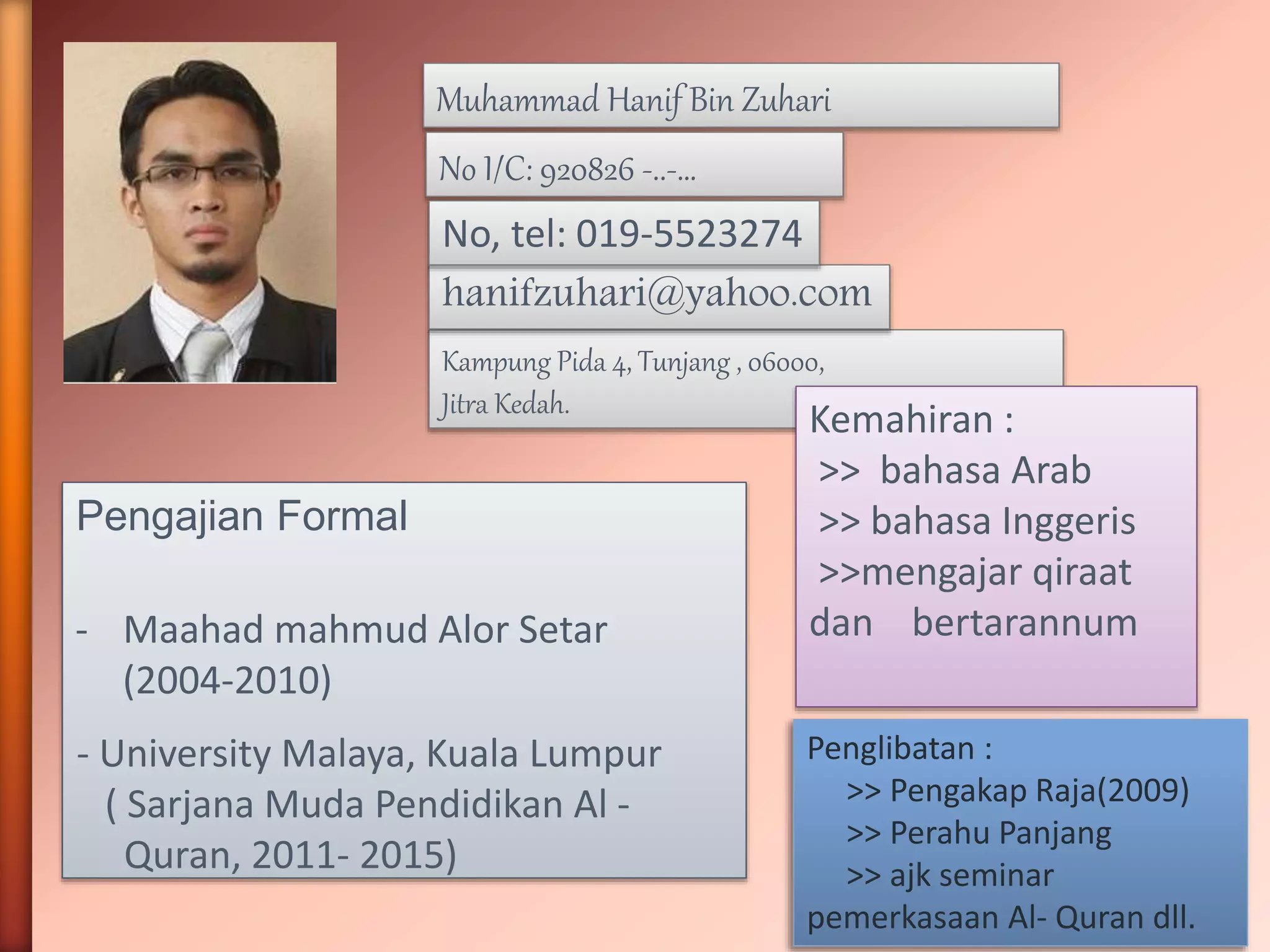 Resume hanif | PPT
