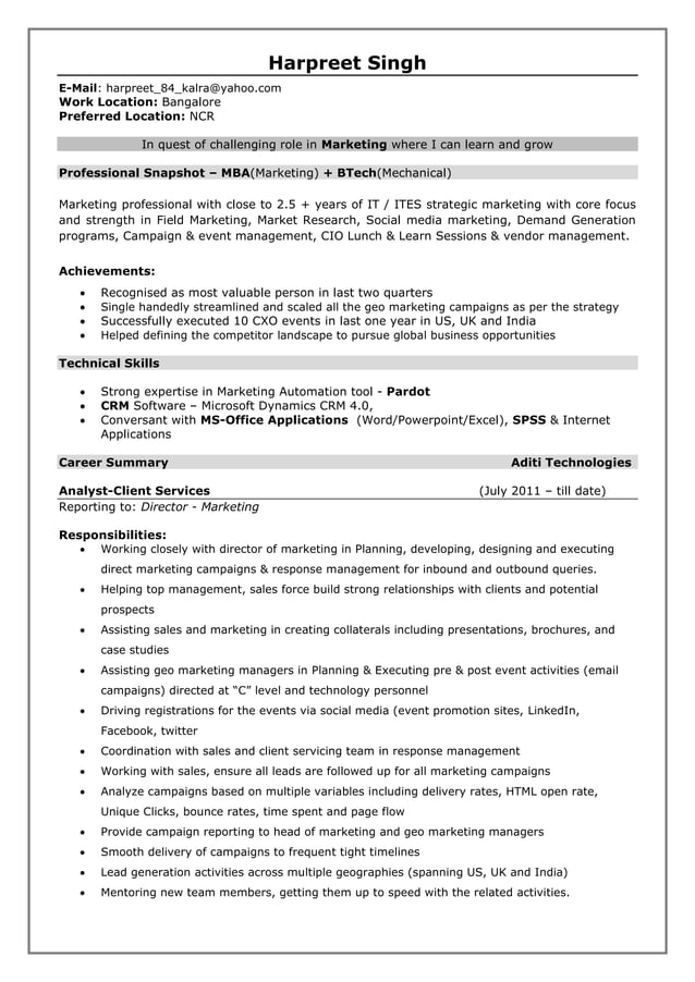 Resume - Harpreet Singh Kalra | PDF
