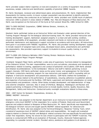 Resume harris jr september 2016 | PDF