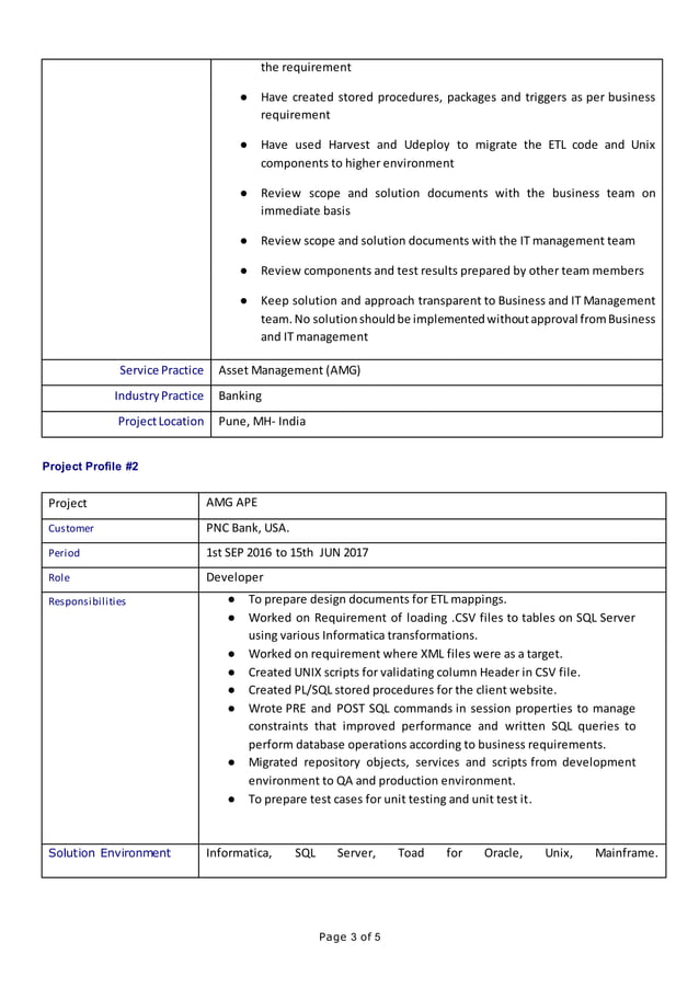 Resume ETL-Informatica developer | PDF