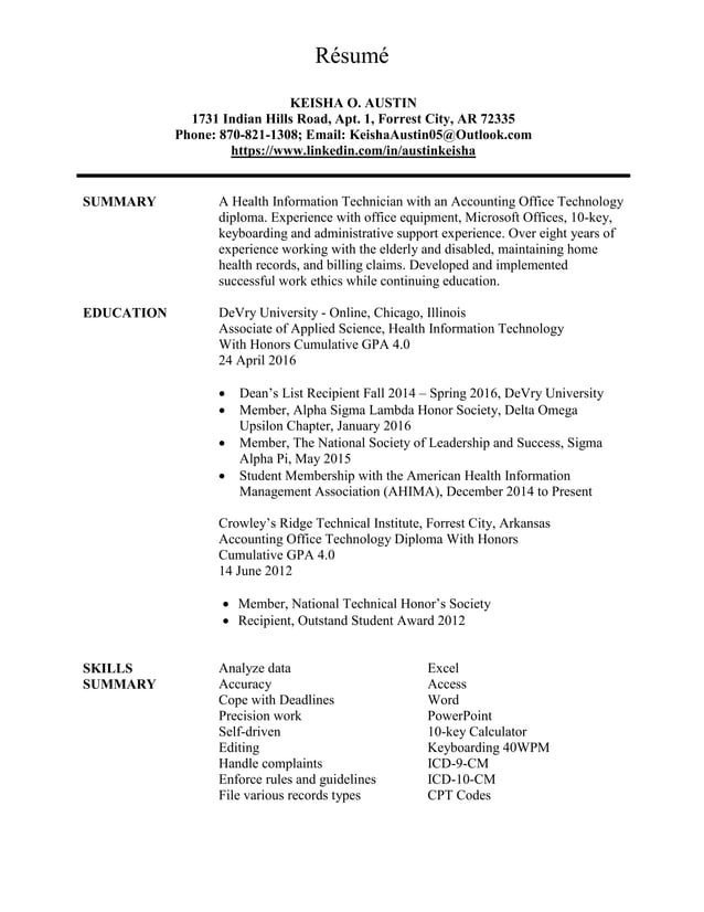 Resume HIT | PDF