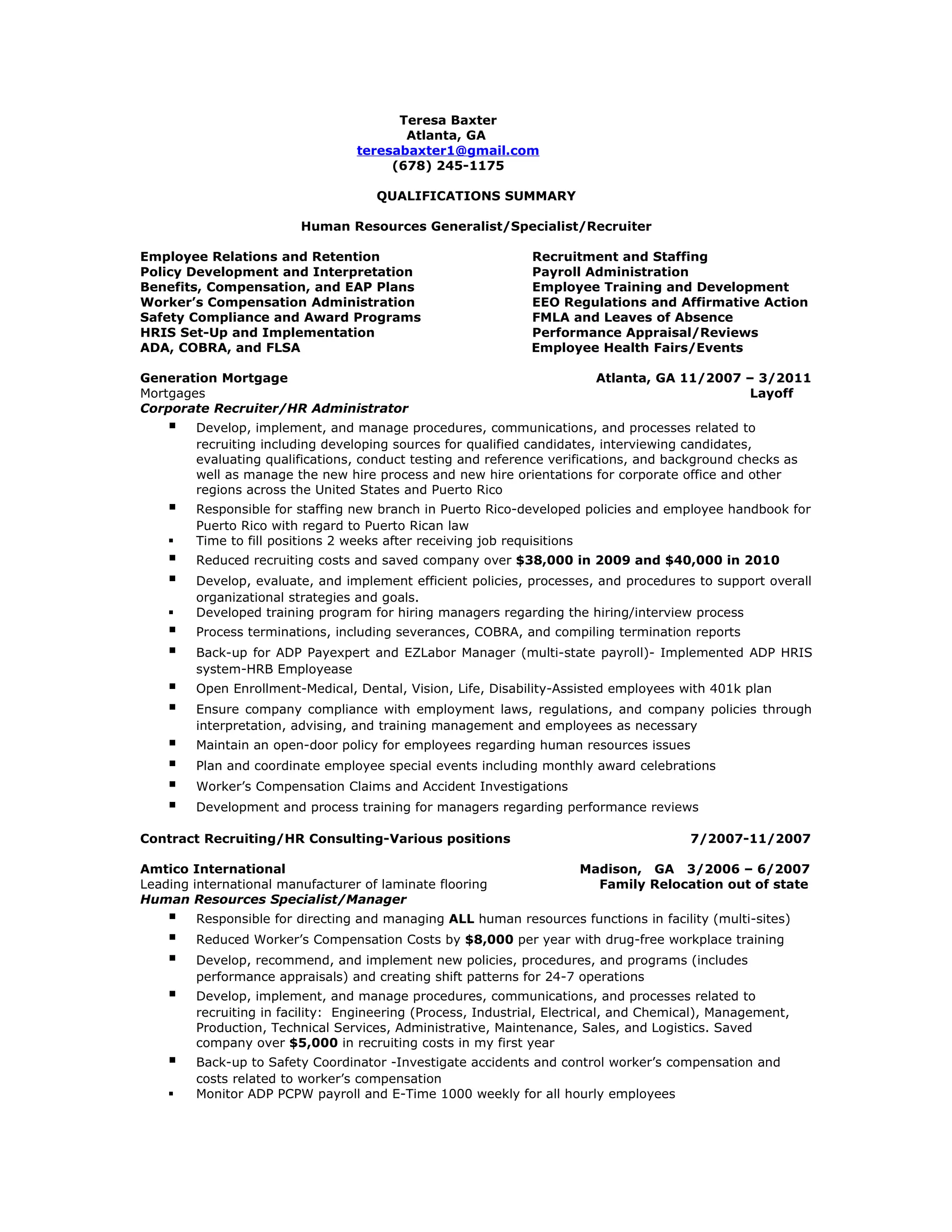 HR Generalist/Recruiter | DOC