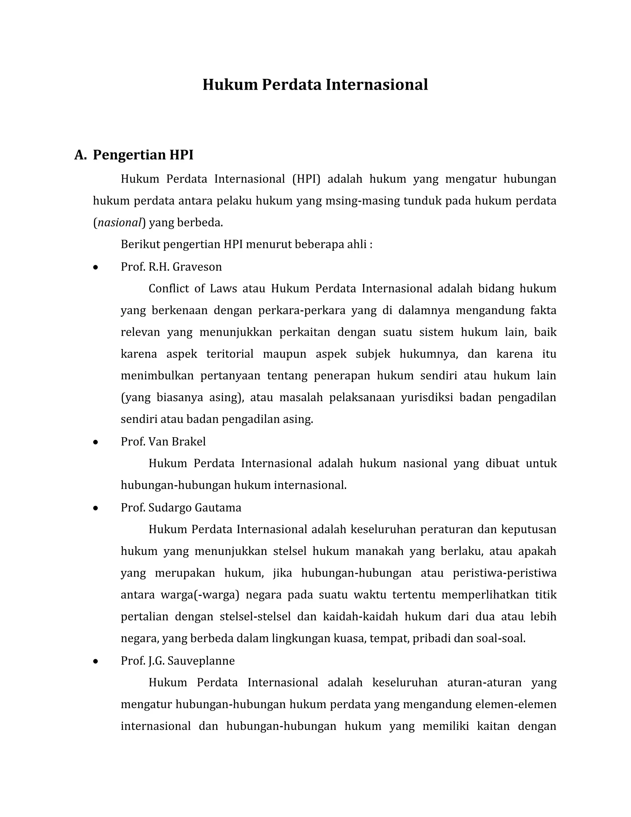 Resume Hukum Perdata Internasional | DOCX