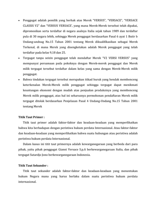 Resume Hukum Perdata Internasional | DOCX