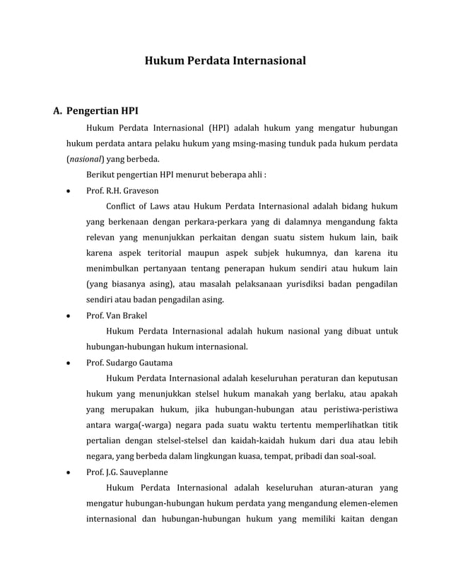Resume Hukum Perdata Internasional | DOCX