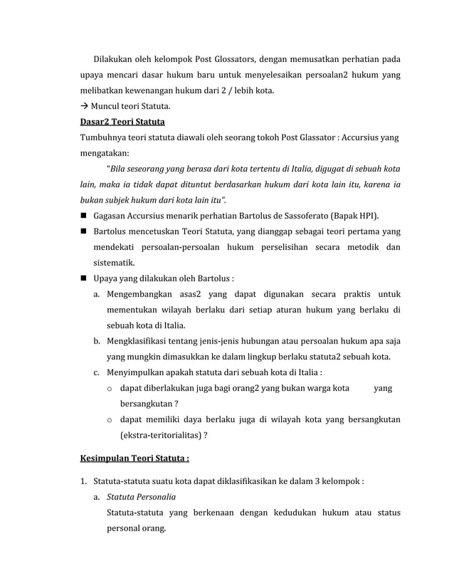 Resume Hukum Perdata Internasional | DOCX