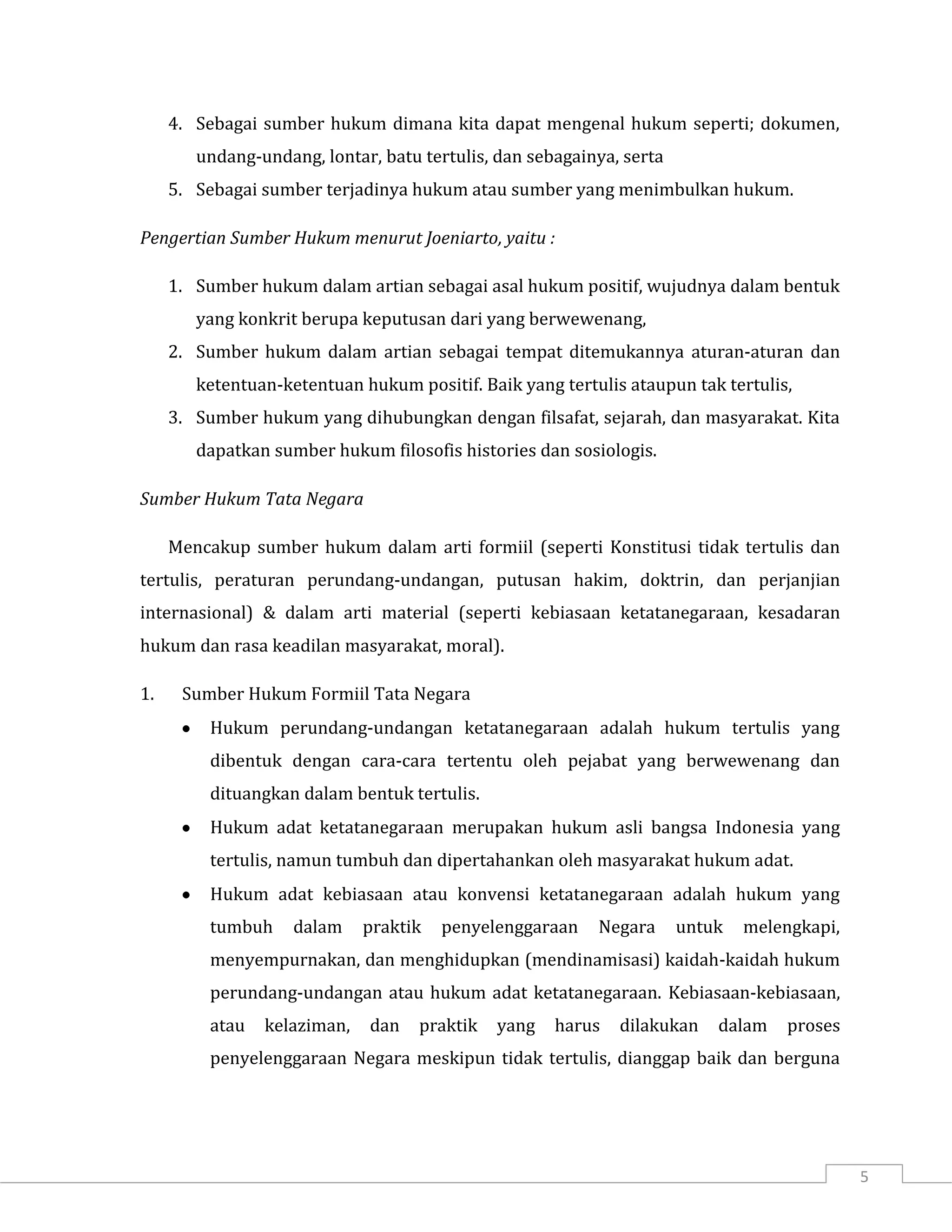 Resume Hukum Tata Negara | DOCX
