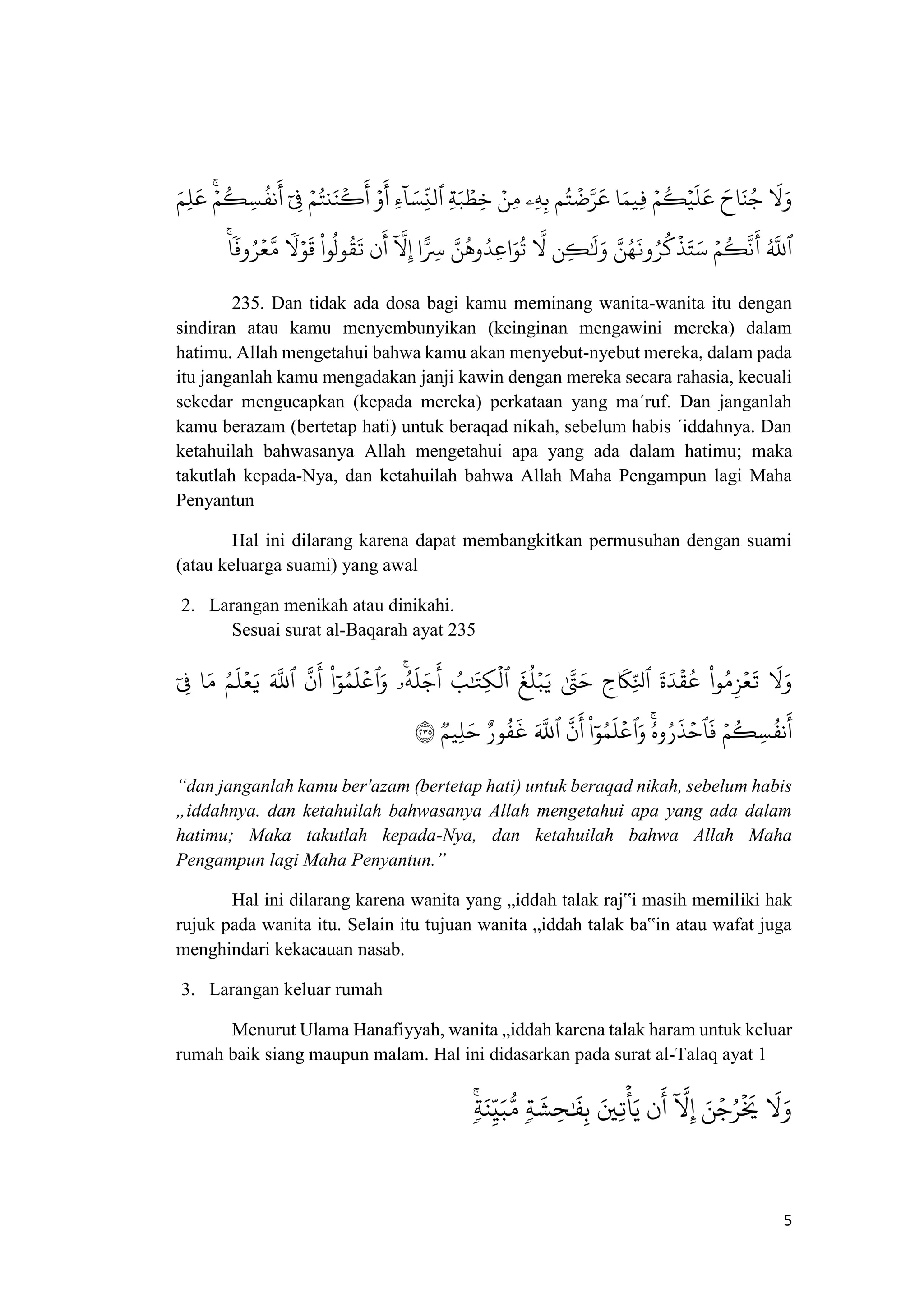 Iddah Ihdad dan Harta Bersama Wanita Karir | PDF