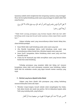 Iddah Ihdad dan Harta Bersama Wanita Karir | PDF