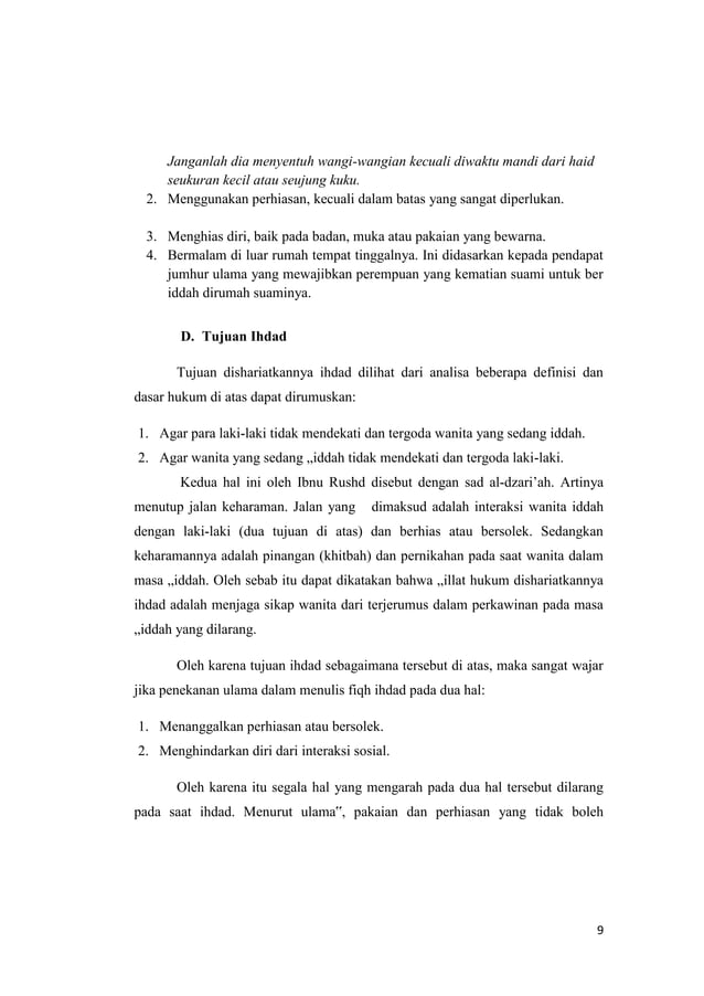 Iddah Ihdad dan Harta Bersama Wanita Karir | PDF