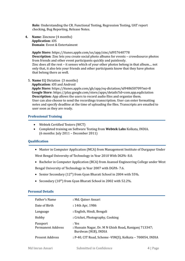 Resume imran ansari ansari | PDF