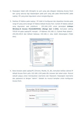 Konfigurasi Acces Point | PDF