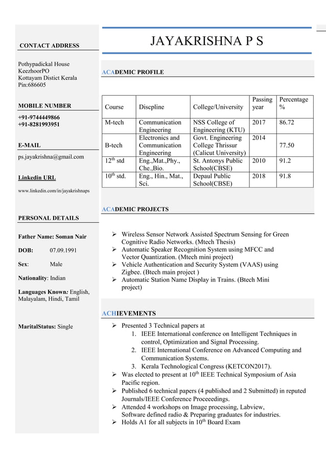 Resume jayakrishna | PDF