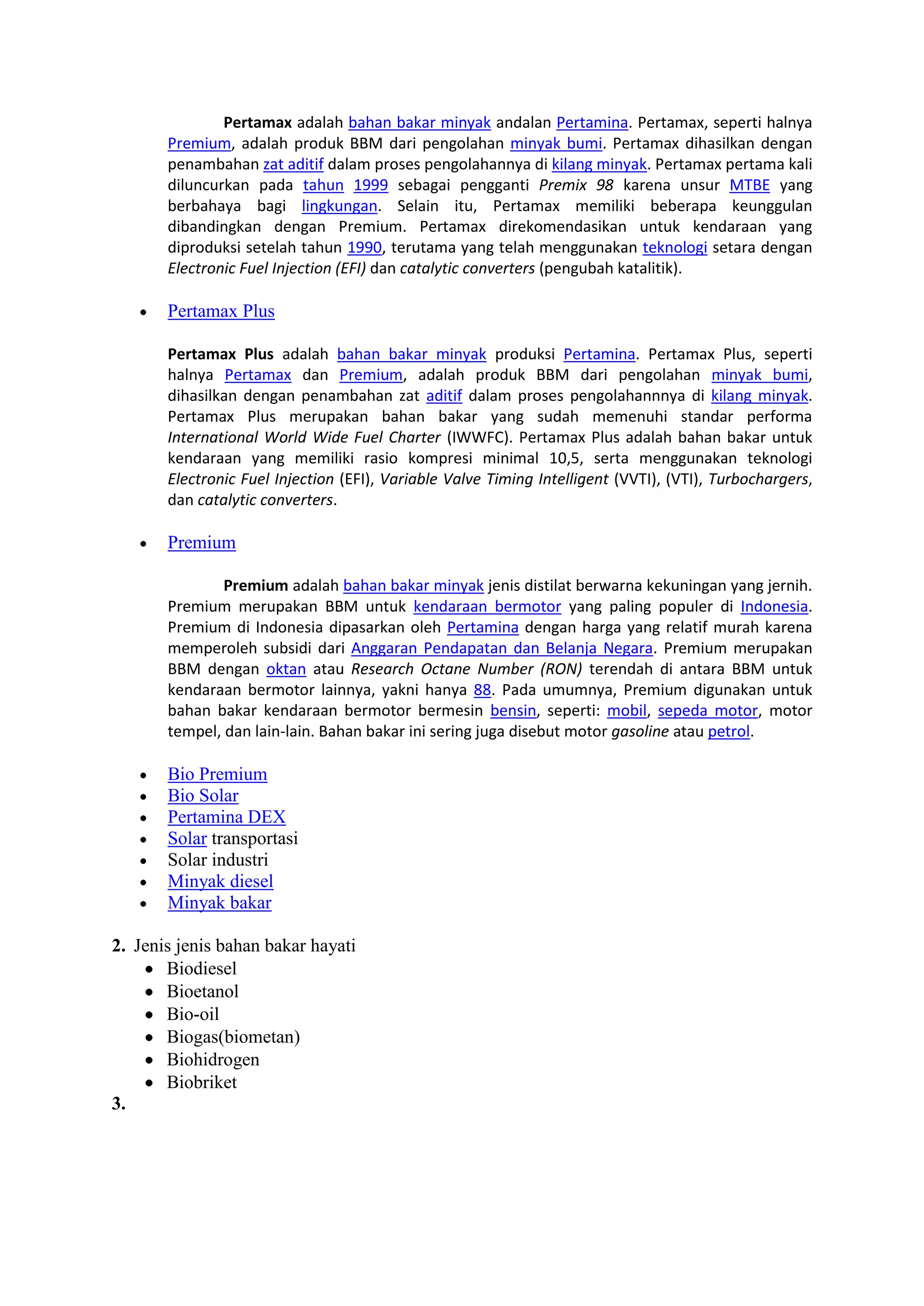 Resume jenis jeni bahan bakar | PDF