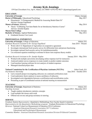 Resume Jeremy Kyle Jennings | PDF