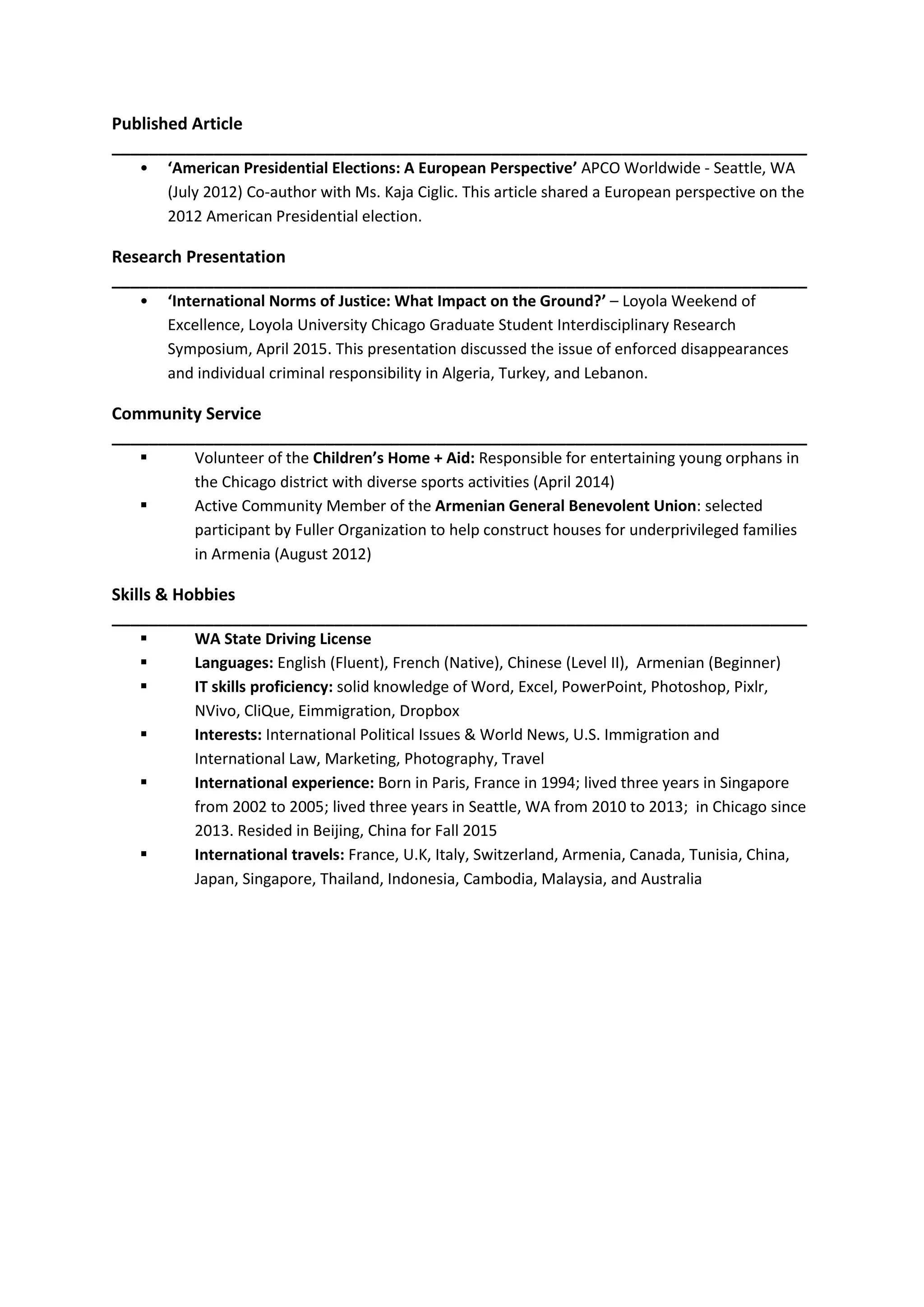 Resume jerome Torossian 2017 | PDF