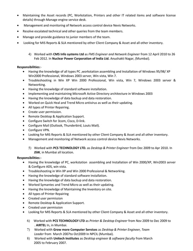 Resume jitendra up date | PDF