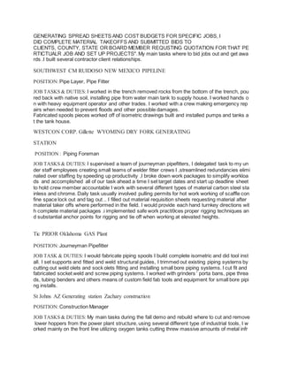 Resume joseph chavez | DOCX | Civil Engineering Industry | Industries