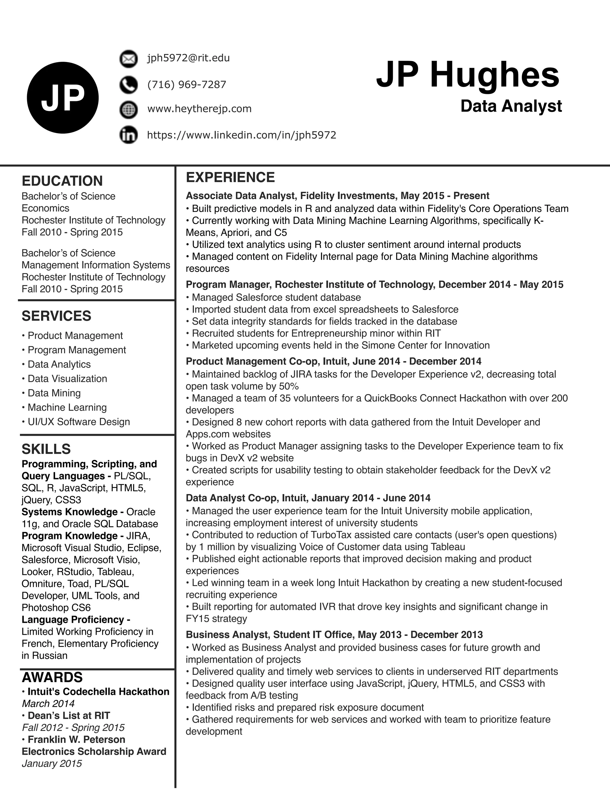 JP Hughes Resume | PDF