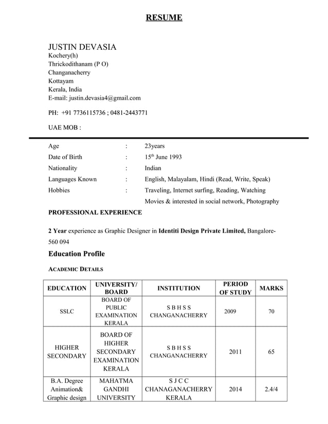 Resume justin 1 | PDF