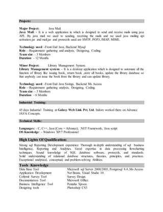 Resume kanak | PDF