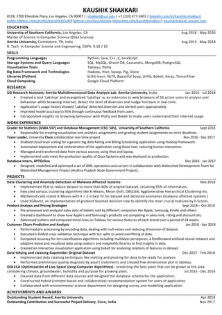 Resume(kaushik shakkari) | PDF