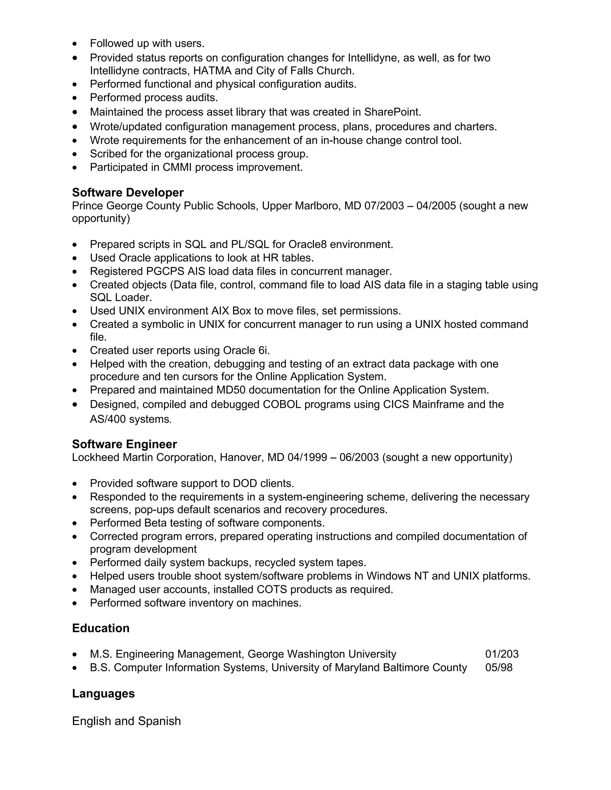 Resume Kelly Db | DOC