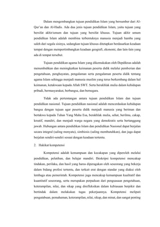 HAKIKAT TUJUAN PENDIDIKAN DALAM ISLAM | PDF