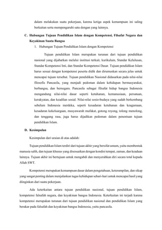 HAKIKAT TUJUAN PENDIDIKAN DALAM ISLAM | PDF