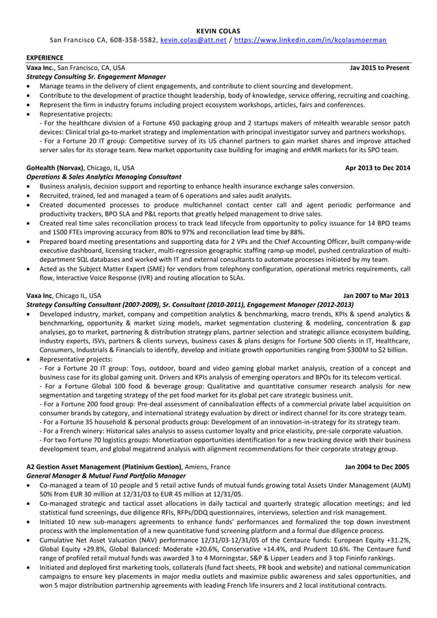 Resume Kevin Colas 2017 | PDF