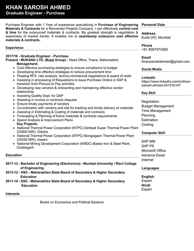 Resume | PDF | Civil Engineering Industry | Industries