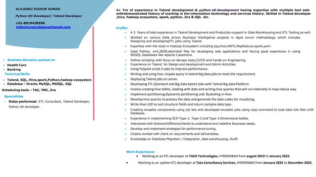 Resume_KISHORE.pdf Resume...........,...... | PPT