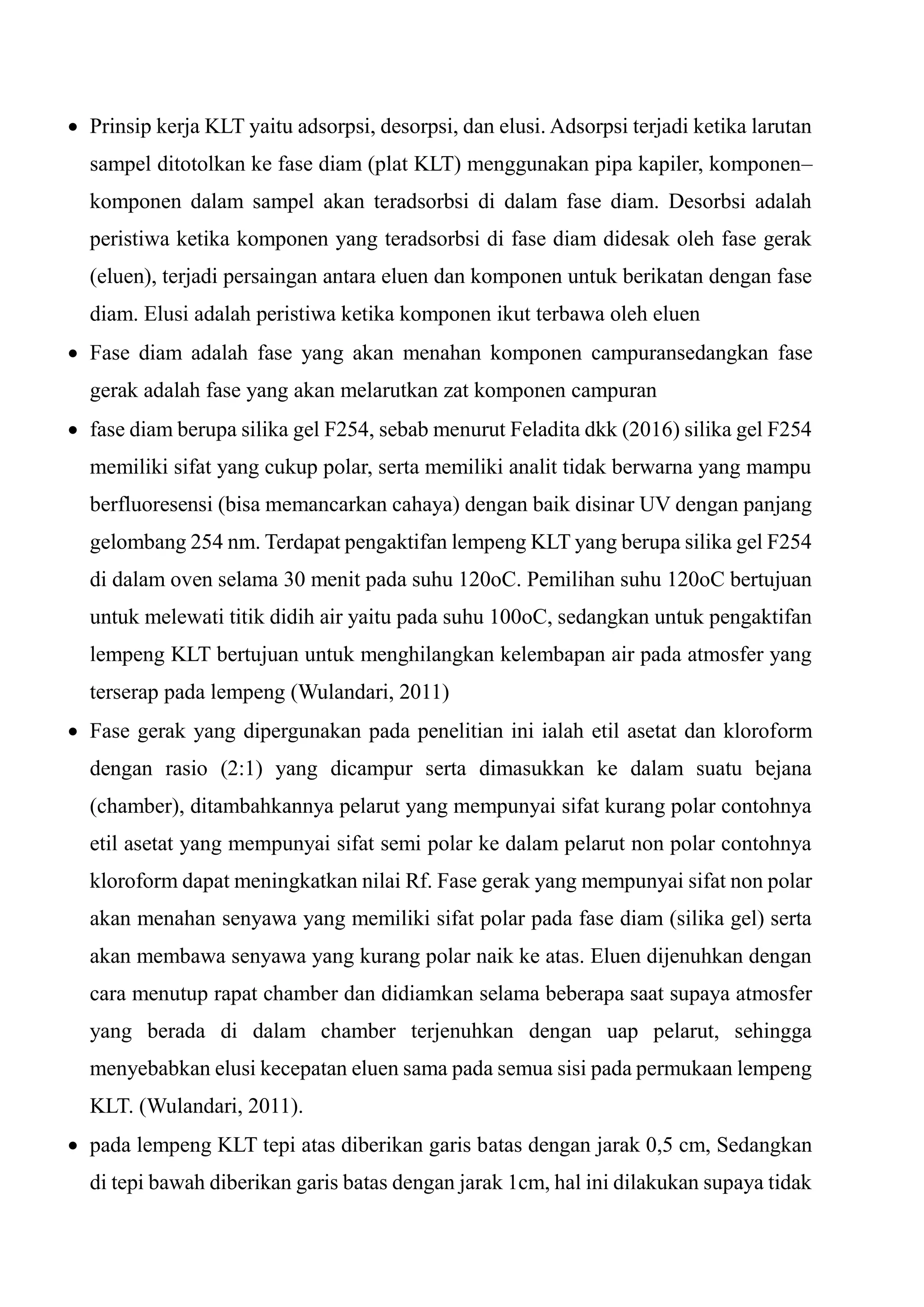 RESUME KLT PCT tentang Kromatografi lapis tipis | DOCX