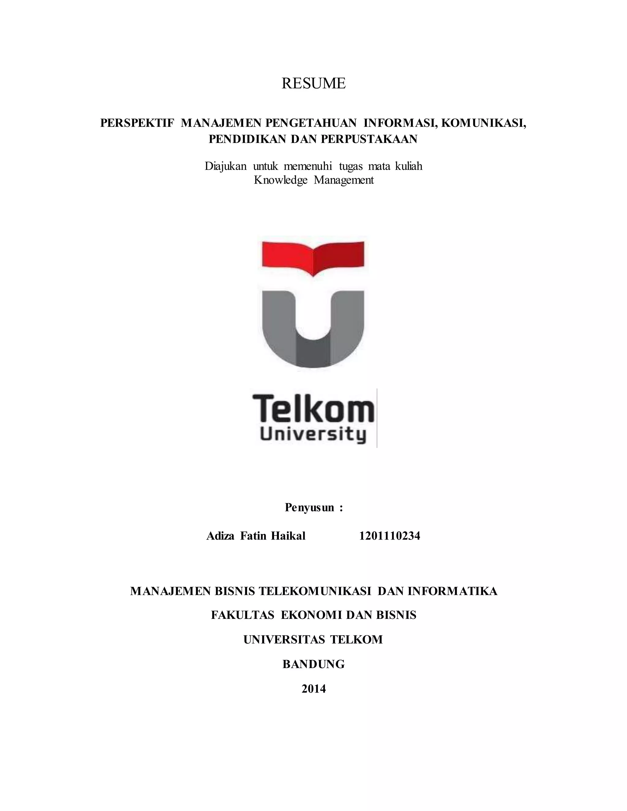 Perspektif Manajemen Pengetahuan Pdf 