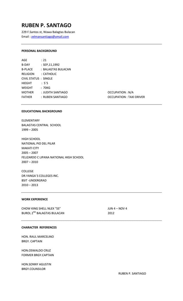 Resume ko | DOCX