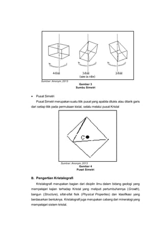 Resume Kristal dan Kristalografi I | DOCX
