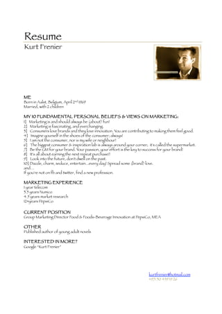 Resume kurt frenier | PDF