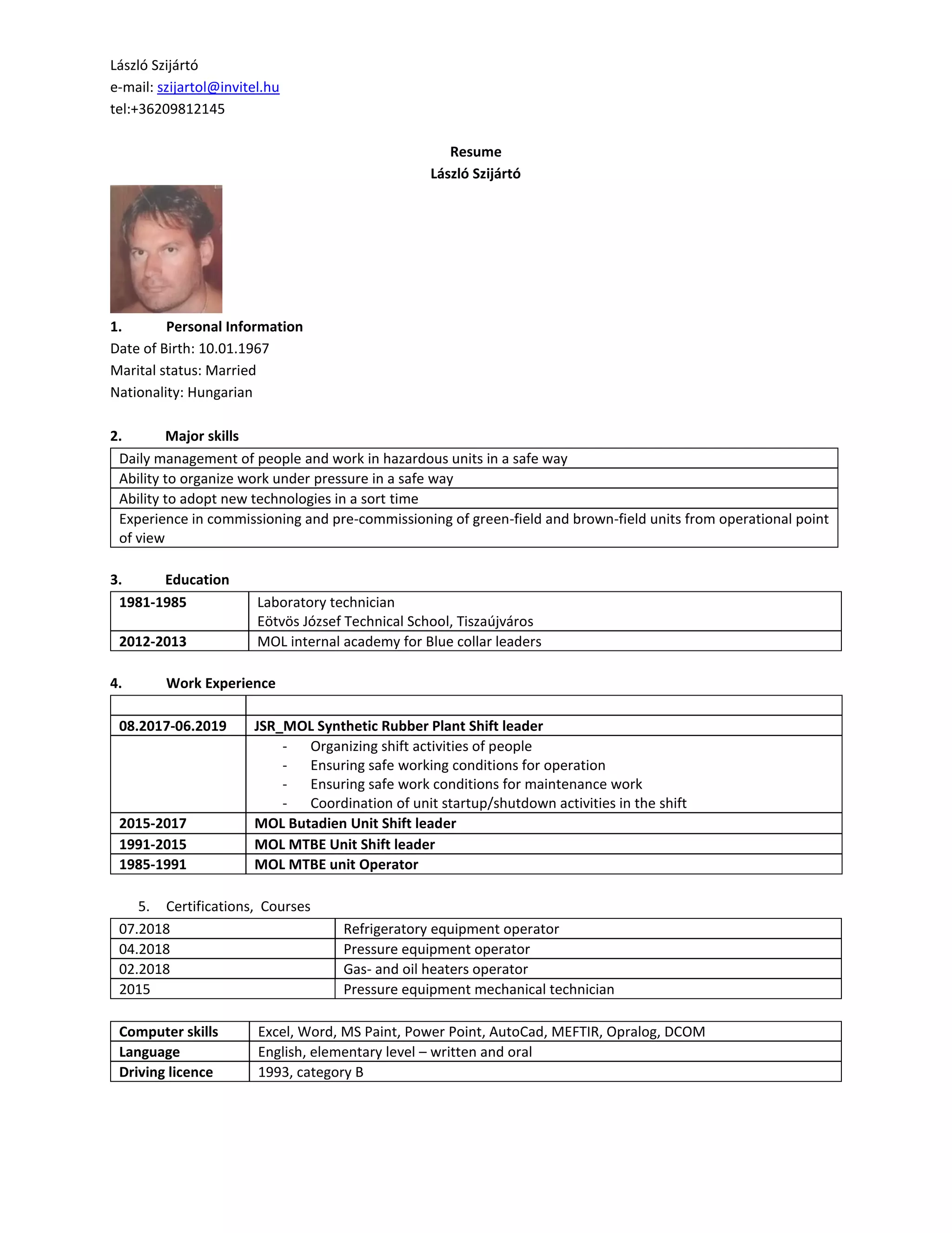 Resume laszlo szijarto 2019 en | PDF