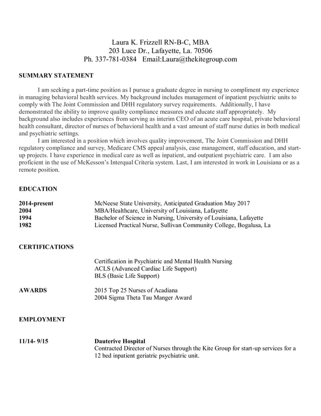 Resume Laura Frizzell | PDF