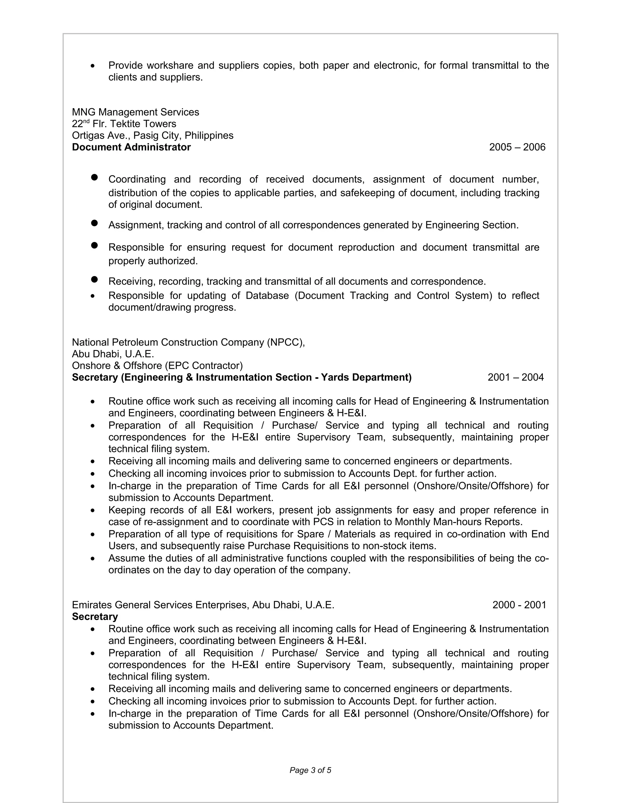 Resume Leonardo Edwin Manzana Tdcb Uae | PDF