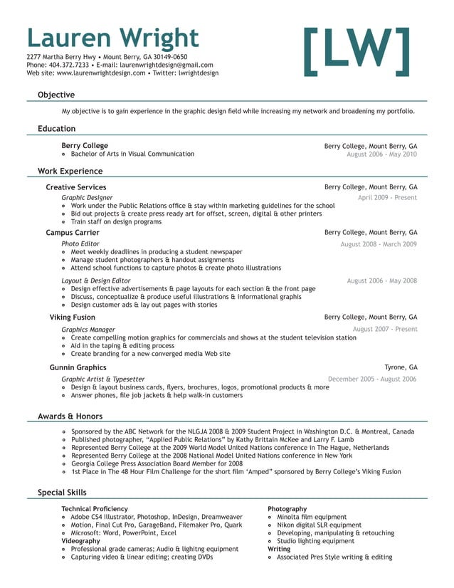Resume: Lauren Wright | PDF | Technology & Computing
